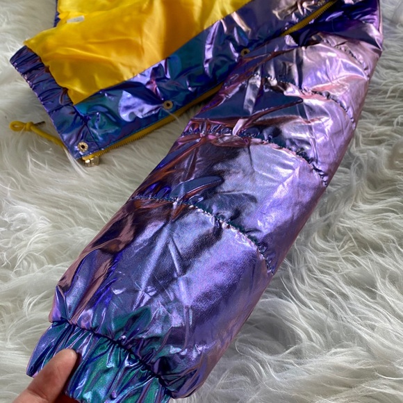 Jackets & Coats | Iridescent Petrol Puffer Jacket | Poshmark